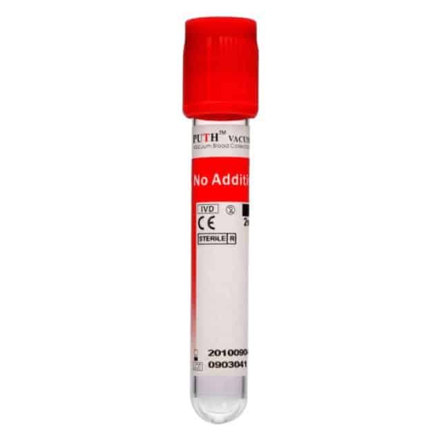 Medical Plain Red Vacuum Blood Collection Tube – 100 pcs – V Shop